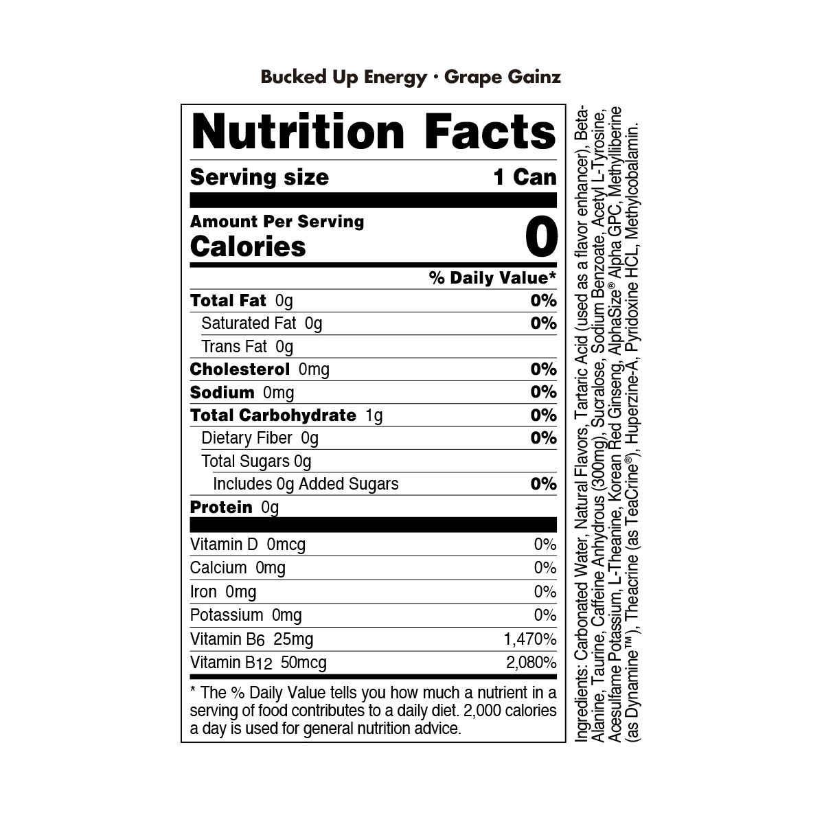 Bucked Up Energy (1 Case / 12 Cans) - Bucked Up